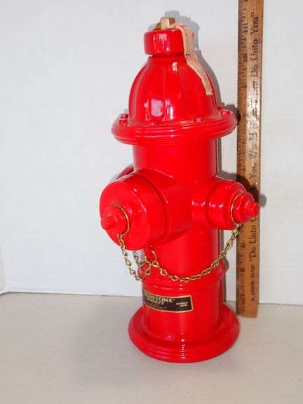 Vtg Lionstone Mueller FIRE HYDRANT Whiskey Glass Decanter #6 1981 ...