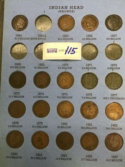 INDIAN cent collection, (44-coins) SEE ALL PHOTOS! - Auction Ohio