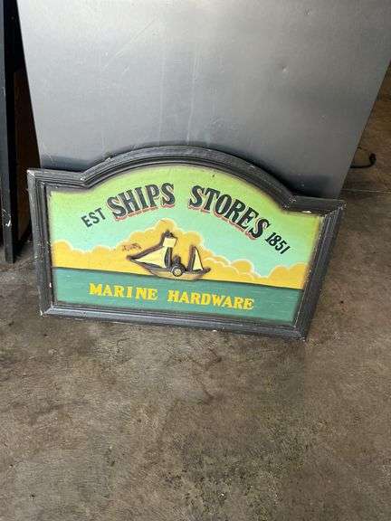 Ship Stores Marine Hardware Sign - Auction Ohio