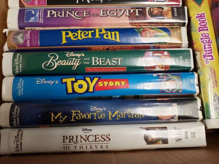 Box Lid Full - Twenty Four VHS Tapes (Mostly Children) Disneys and More ...