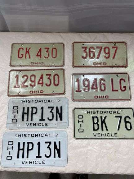 Vintage Ohio License Plates - Auction Ohio
