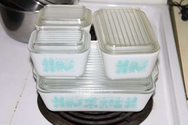 MCM Pyrex Glass Refrigerator Boxes - Auction Ohio