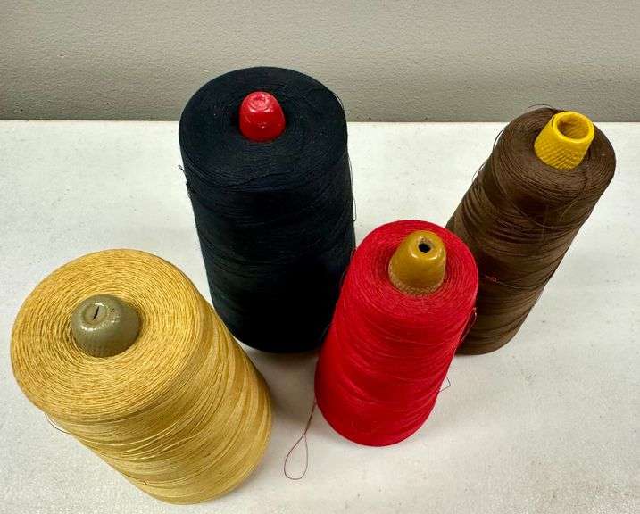 Four Vintage Cones of Thread - Auction Ohio