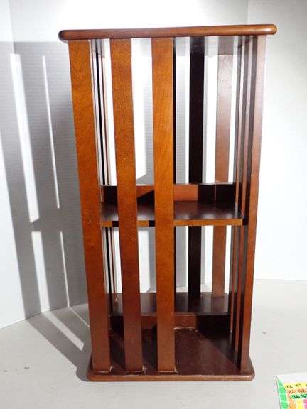 Regency Style Walnut Revolving Bookcase 27t 14x14 - Auction Ohio