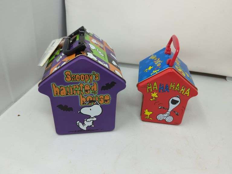 Pair of Snoopy Tin Boxes - Auction Ohio