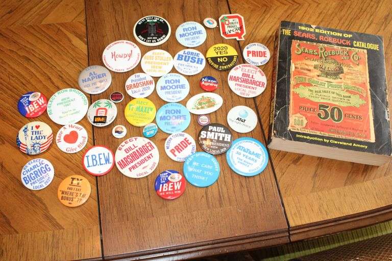Political Buttons & Sears Catalogue - Auction Ohio