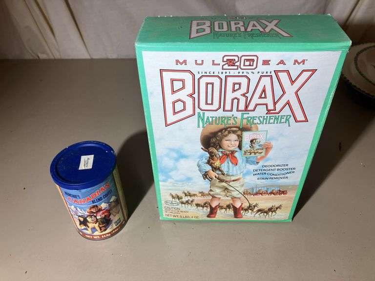 Borax Box and Small Canadian Coffee Container - Auction Ohio