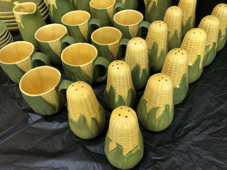Vintage Corn King Pottery Dishware Set - Auction Ohio