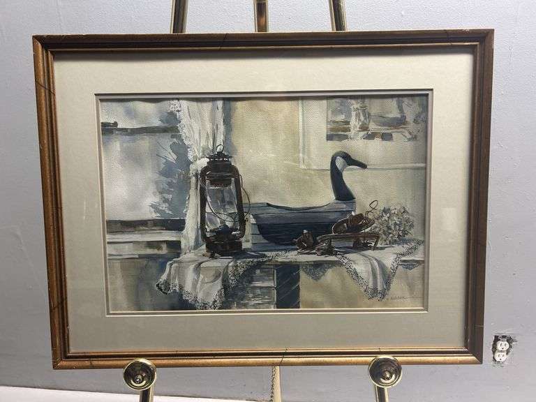 Ed Kitchen Original Watercolor Still Life - Auction Ohio