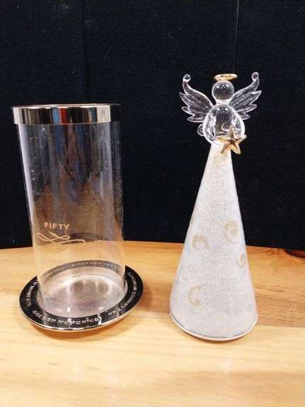 Lenox Angel With Battery Candle and Hallmark 50th Anniversary Candle ...