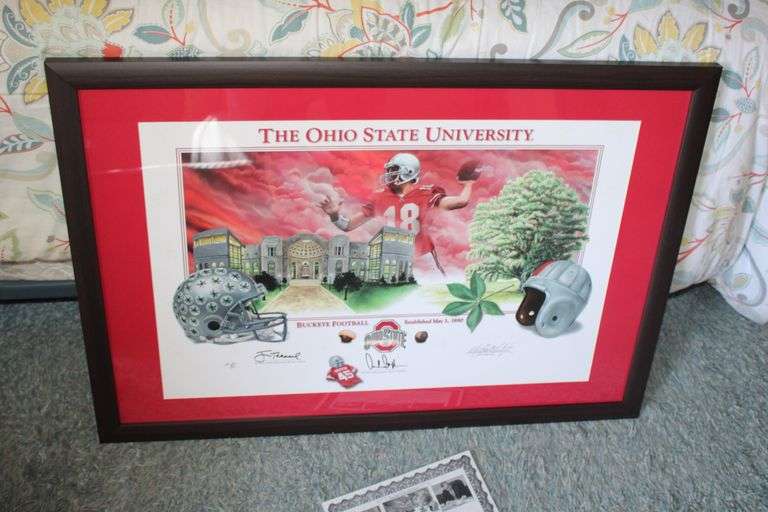 Framed & Signed OSU Print - Auction Ohio