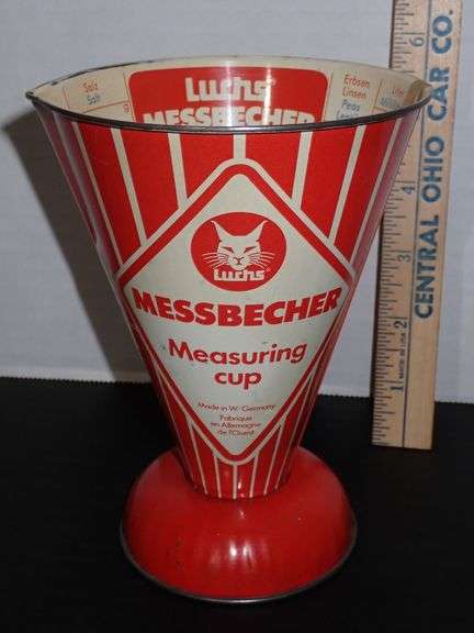 Vintage Messbecher Measuring Cup West Germany Tin Litho - Auction Ohio