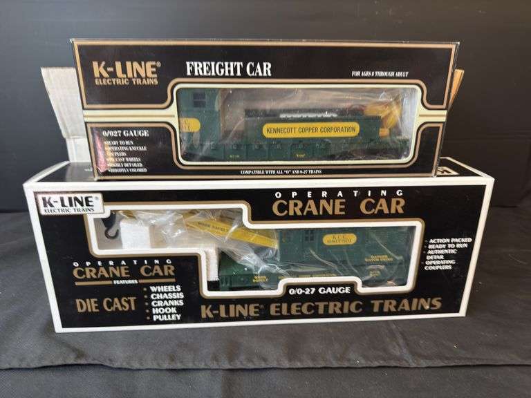 K-Line Kennecott Copper Crane & Freight Car - Auction Ohio