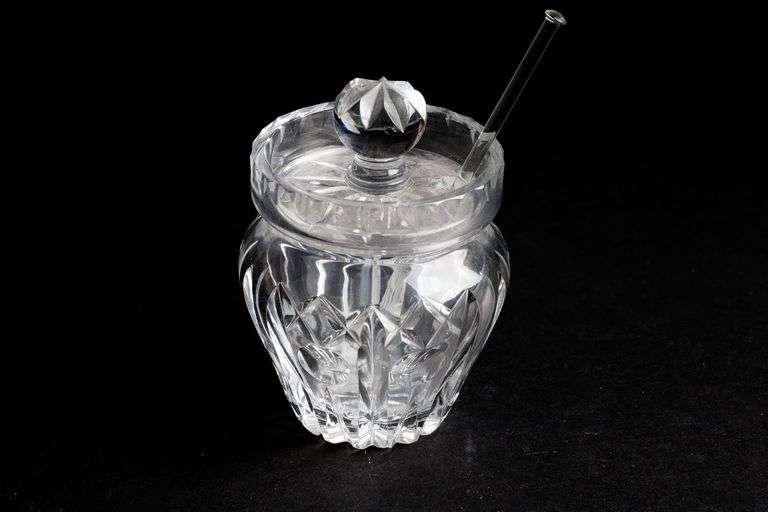 Pair of Leaded Crystal Condiment Jars - Auction Ohio