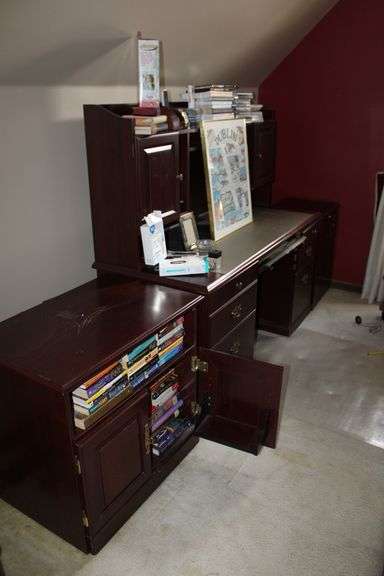 Desk, Hutch, Cabinet, File Cabinet & Contents - Auction Ohio
