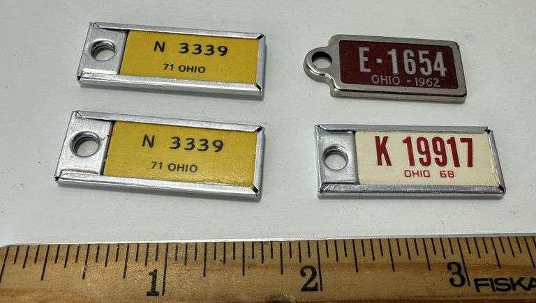 Vintage 1960s-70s Disabled Veterans Ohio Miniature Mini Key Chain Fob ...