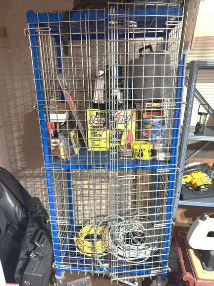 All Steel locking tool cage-large - Auction Ohio