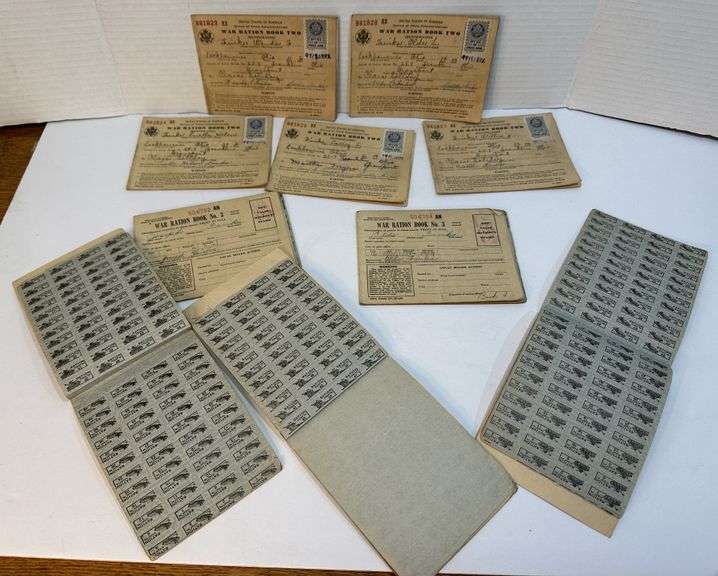 1940s War Ration Book 2 & 3 Finks Family - Auction Ohio