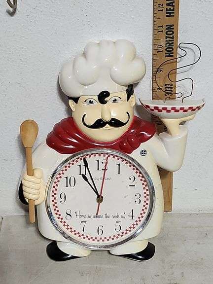 Sterling & Noble Plastic Chef Clock - Auction Ohio