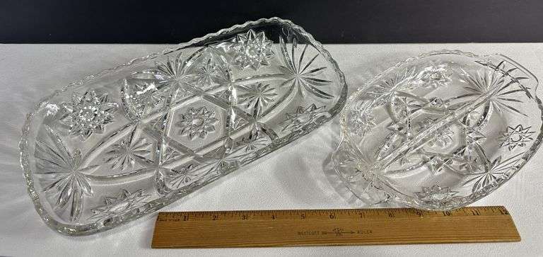 Anchor Hocking Glass Early American Prescut Star of David Glass Serving ...