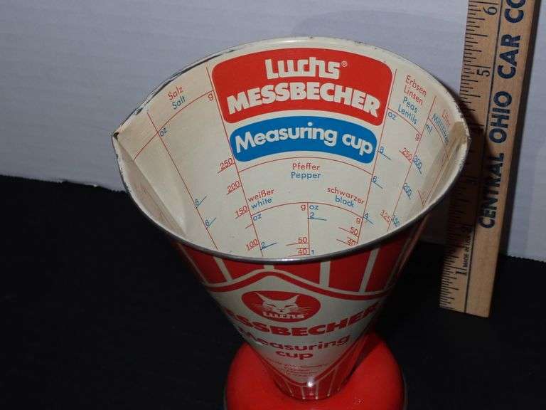 Vintage Messbecher Measuring Cup West Germany Tin Litho - Auction Ohio