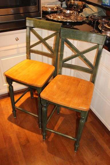 Pair of Pier 1 Counter Stools - Auction Ohio