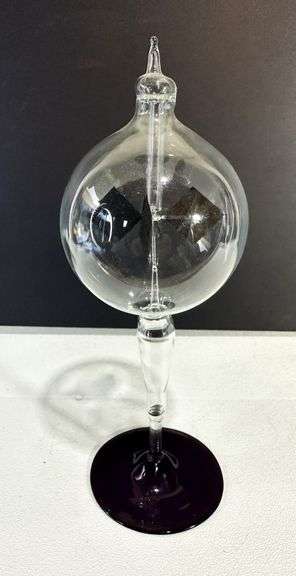 Glass 8.5" Solar Power Radiometer Lightmill Amethyst Base - Auction Ohio