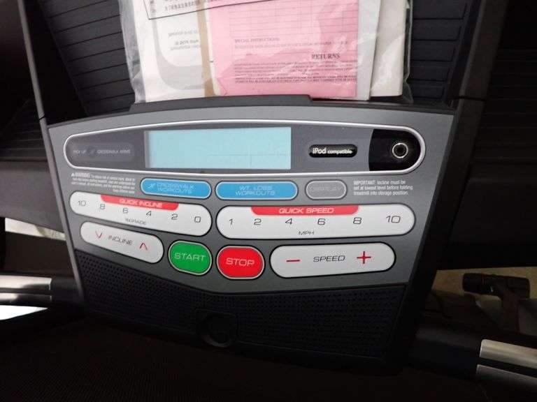 TESTED ProForm CrossWalk 397 Treadmill - folds up for storage ...