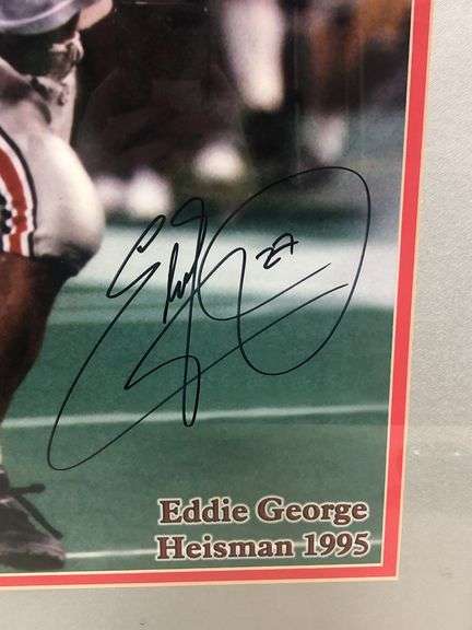 Framed Autographed Eddie George - Auction Ohio