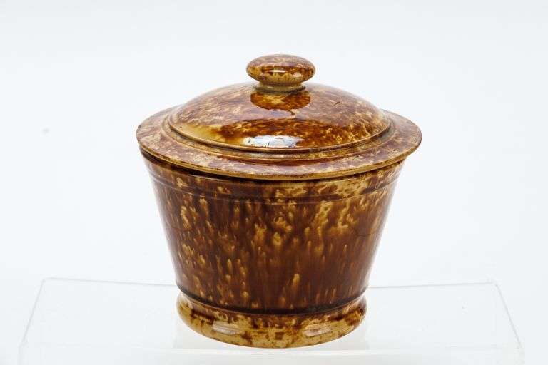 Antique Yellow Ware Ceramic Dish with Lid - Auction Ohio