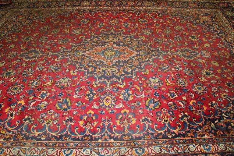 Large Red Area Rug - Auction Ohio