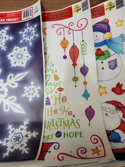 6 Sheets of Winter Window Clings - Auction Ohio