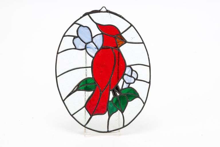 Stained Glass Cardinal Light Catcher - Auction Ohio