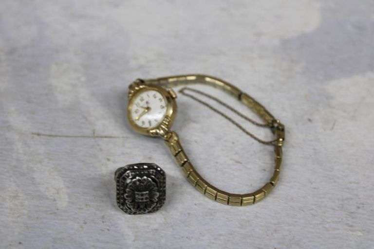 10K Gold Filled Bulova/Sterling Silver Ring - Auction Ohio