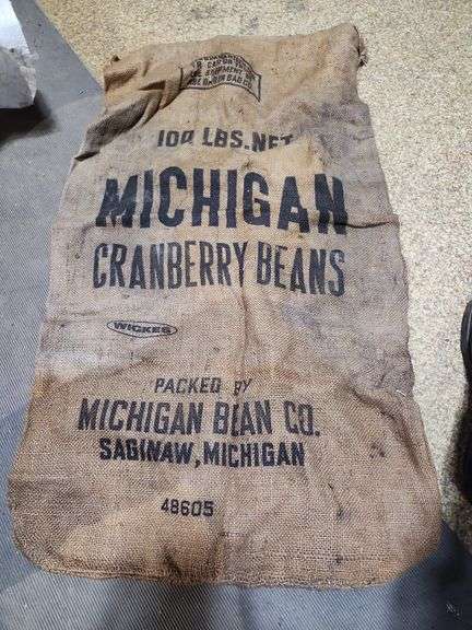 Michigan Cranberry Beans Sack - Auction Ohio