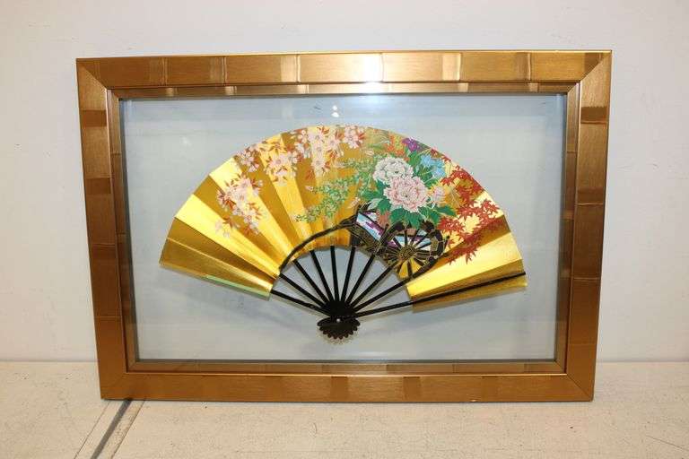 Framed Decorative Fan - Auction Ohio