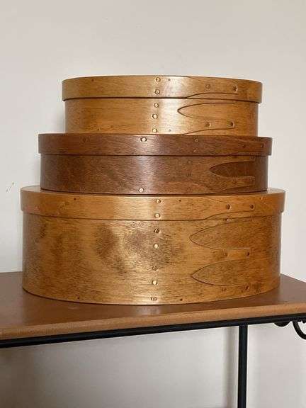 3 Village Woodworkers shaker boxes - Auction Ohio