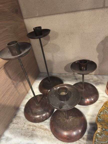 Unusual fruit holding candlesticks -Williams Sonoma? - Auction Ohio