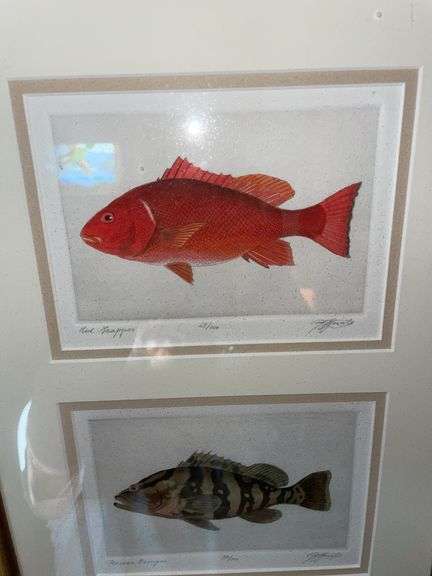 6 Signed Fish Prints - Auction Ohio