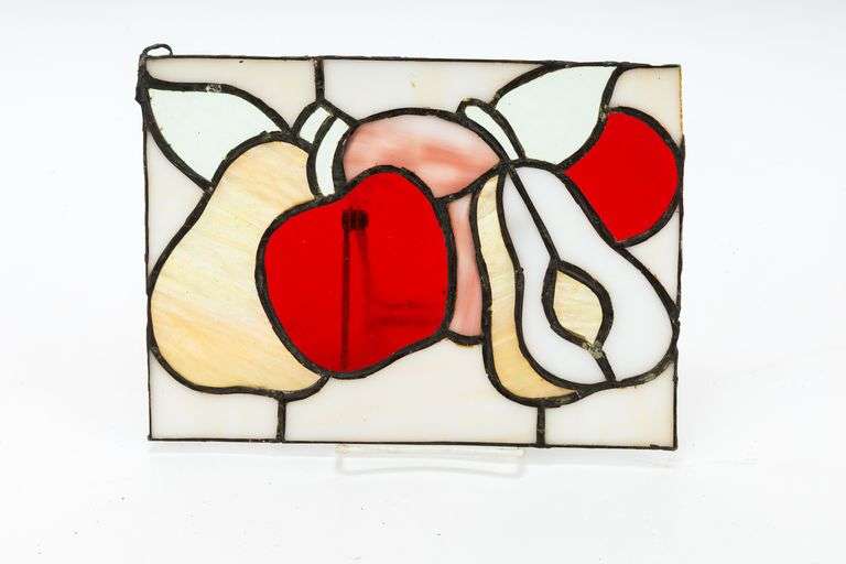 Small Stained Glass Panel of Fruit - Auction Ohio