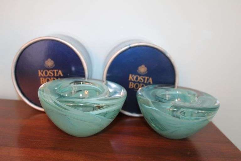 Kosta Boda Atoll by Anna Ehmer Votive Holders - Auction Ohio