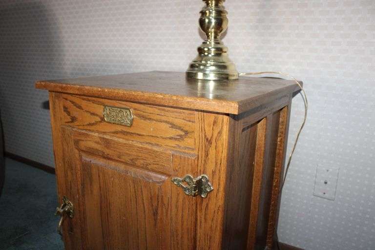 White Clad Oak Side Cabinet - Auction Ohio