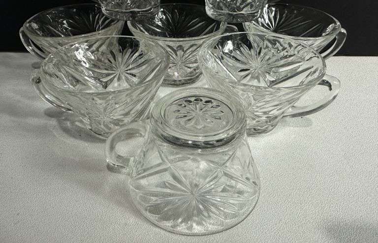 Anchor Hocking Glass Early American Prescut Star of David Glass Punch ...