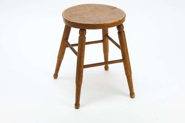 Antique Wood Stool - Auction Ohio