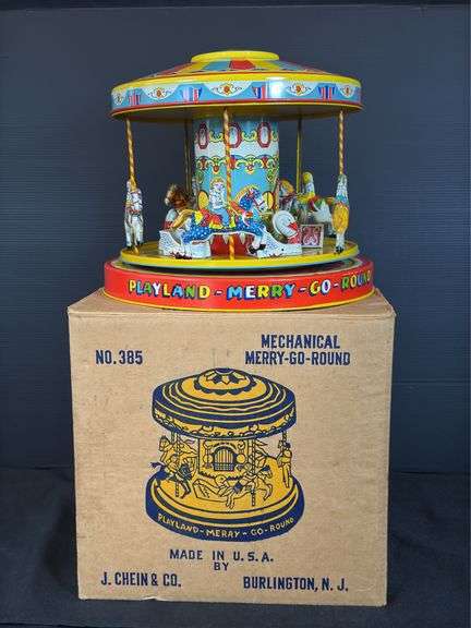 Tin Litho Merry Go Round - Auction Ohio