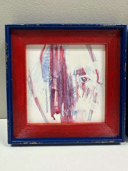 "Blue & Red Self-Portrait #'s 3 & 4" - Auction Ohio