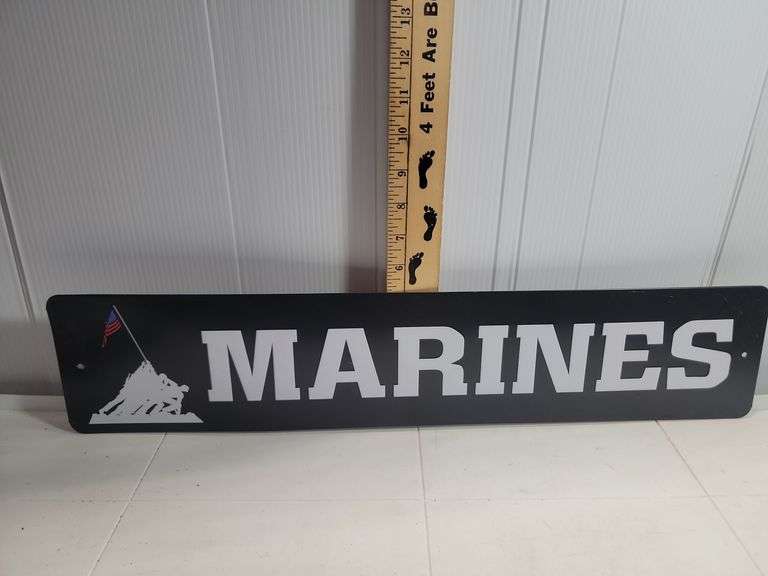Metal Marines Sign 5" x 24" - Auction Ohio