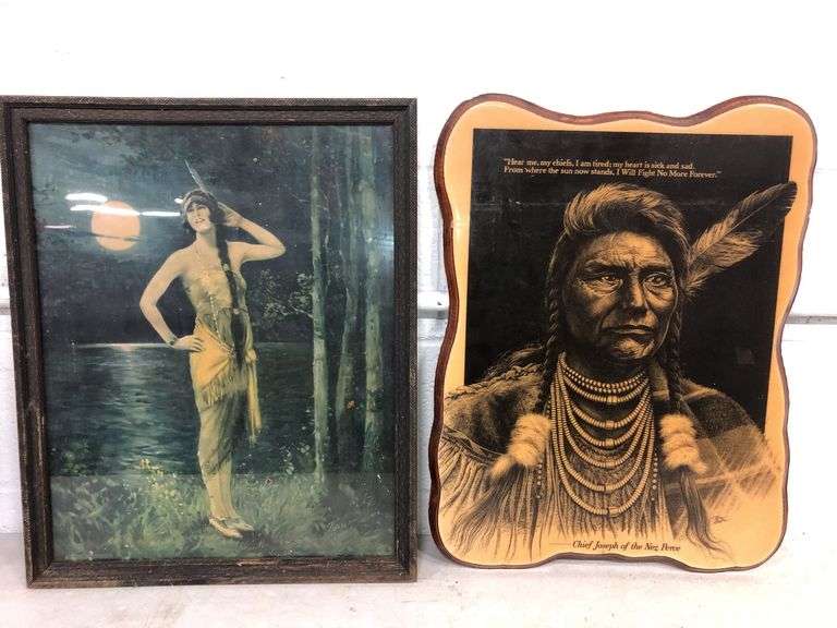 Native American framed art - Auction Ohio