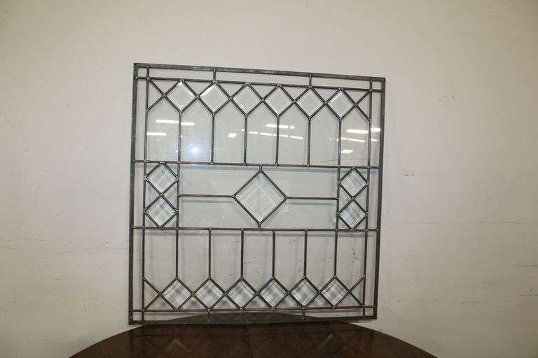 Arts & Crafts Leaded Glass Panel - Auction Ohio