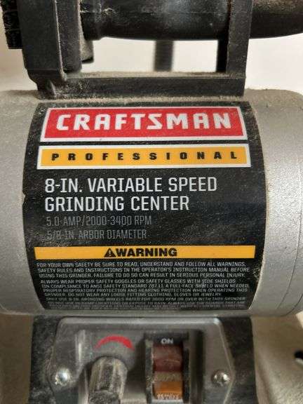 Craftsman 8” Double Arbored Bench Grinder - Auction Ohio
